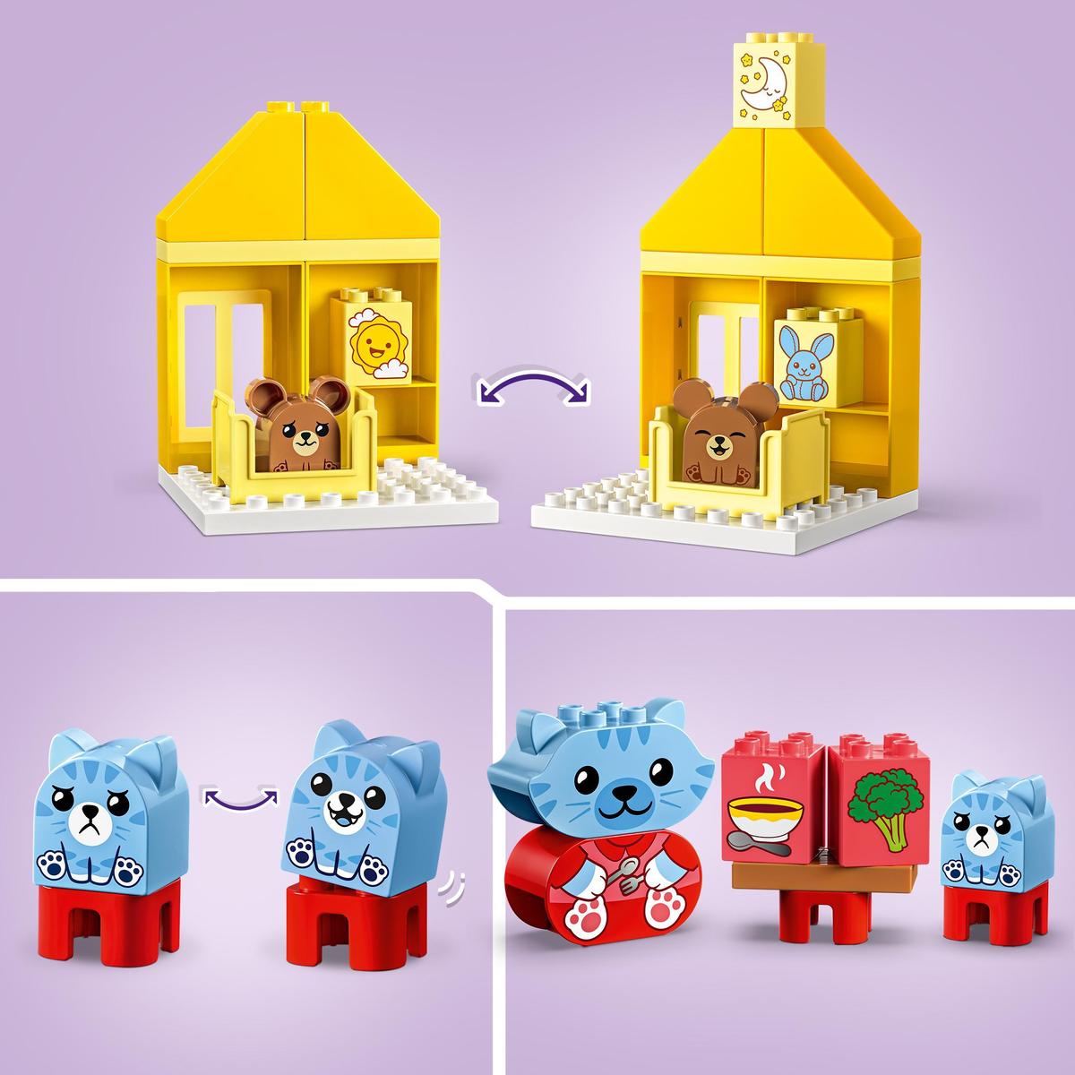 LEGO DUPLO My First 10414 Vardagsrutiner: mat och nattning ...