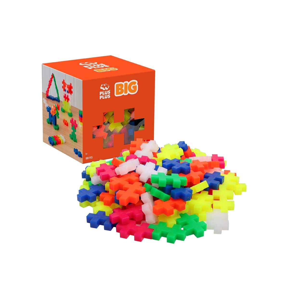 Plus-Plus BIG Neon Mix / 100 pcs | Plus-Plus - Lekia.se