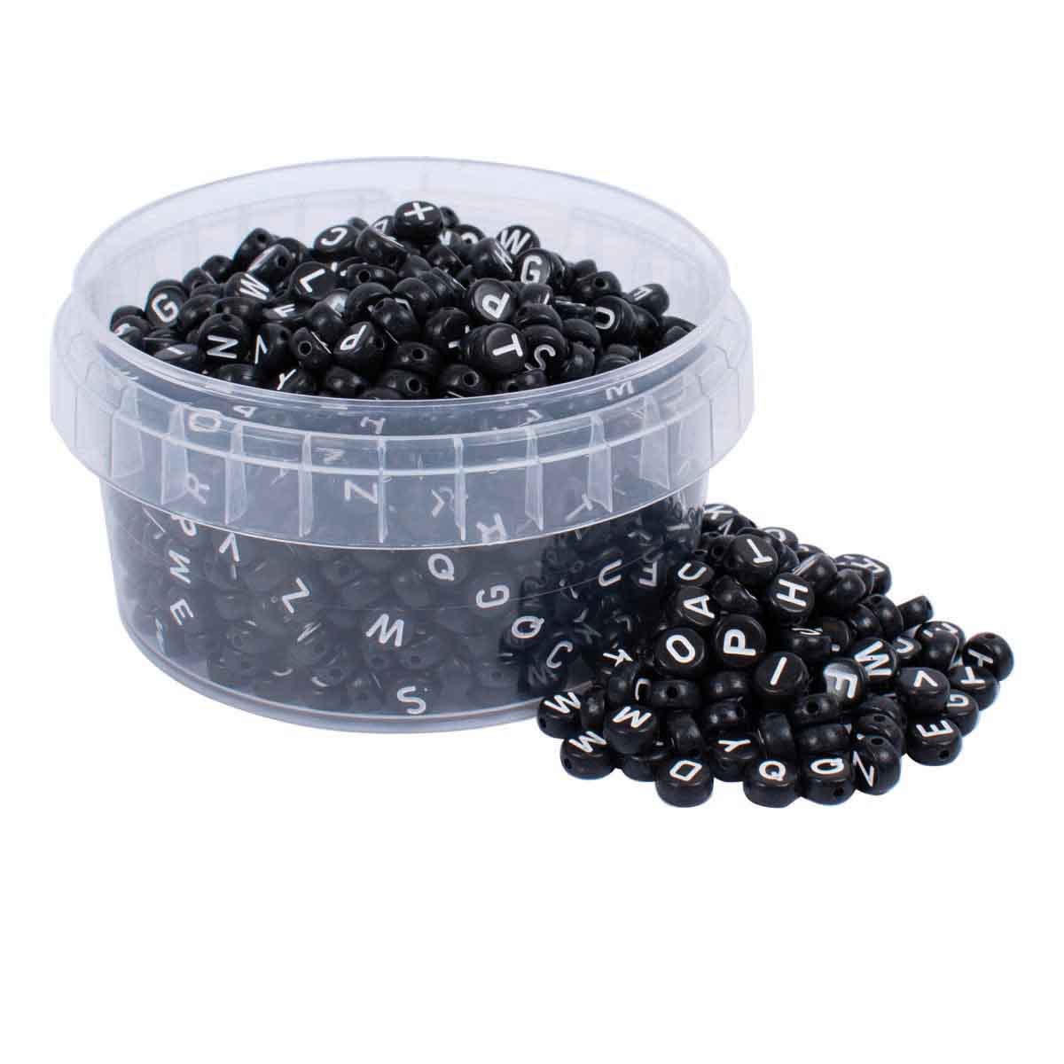 Pärlburk svarta bokstäver | Lekia - Lekia.se